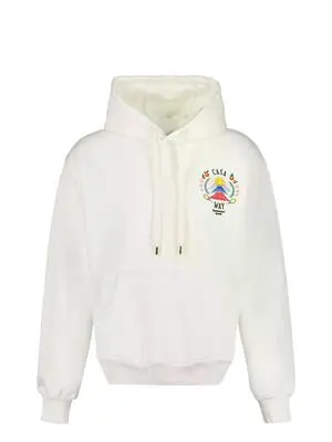 Casablanca Casa Way Mountain Organic-cotton Hoodie - White