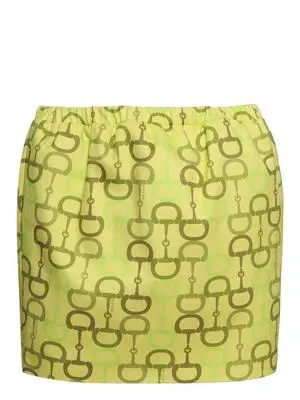 Gucci Horsebit Printed Mini Skirt - Green