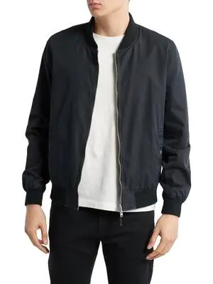 ALLSAINTS Bassett Reversible Bomber Jacket Black/ Command Blue
