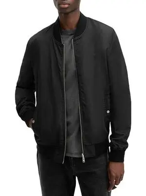 ALLSAINTS Bassett Reversible Bomber Jacket Black/khaki Brown