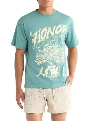 HONOR THE GIFT Family Tree Graphic T-shirt - Green