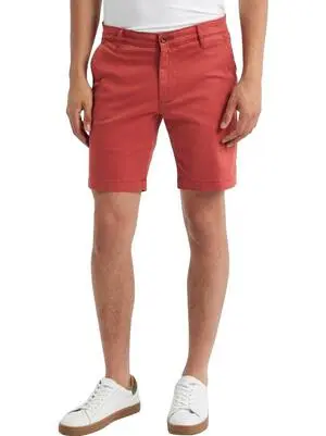 Ag Wanderer 8.5-Inch Stretch Cotton Chino Shorts Sulfur Vintage Ruby