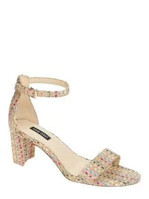 Nine West Ankle Strap Sandal Light Natural Multi