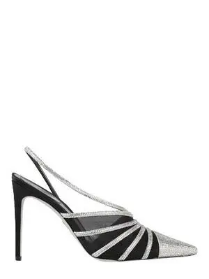 Rene Caovilla Textile Fiber Slingback Pumps - Black