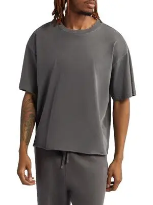 ELWOOD Core Oversize Crop Cotton T-shirt - Grey
