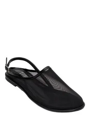 PROLOGUE SHOES Shen Mesh Sandals Black Faux Leather