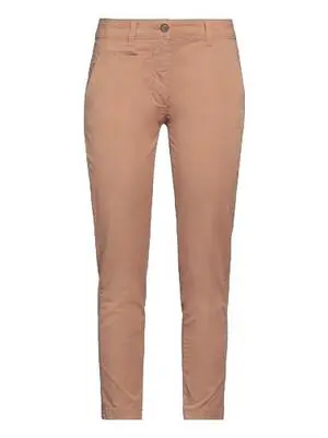 VICOLO Cotton Blend Couture Tapered Pants - Beige