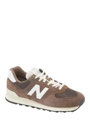 NEW BALANCE 574 Gender Inclusive Sneaker - Dark Mushroom/ Angora