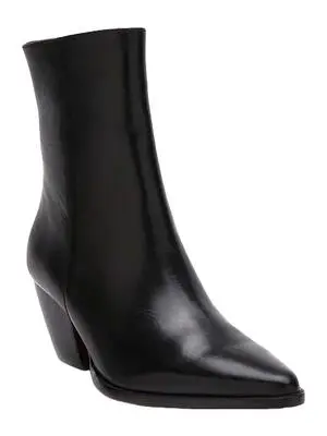 Matisse Caty Western Pointed Toe Bootie - Black Smooth