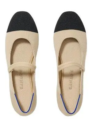 Rothy's Square Mary Jane Flats - Cream Captoe