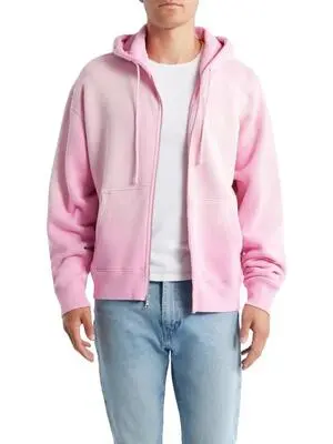 ELWOOD Oversized Terry Full Zip Hoodie - Sun Faded Pink