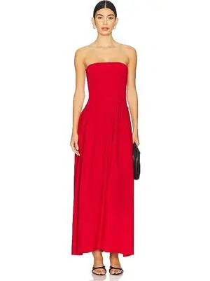 Solid & Striped Strapless Soglio Dress - Lipstick Red