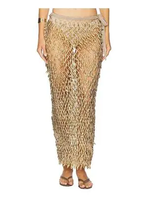 My Beachy Side Adora Hand Crochet Beaded Convertible Skirt/dress - Bronze
