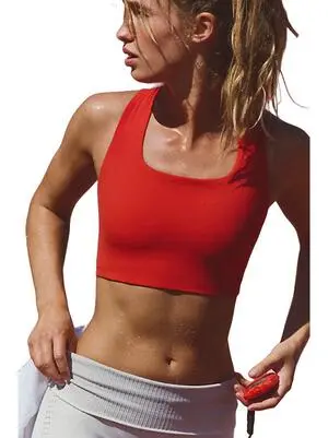 Free People Win Win Sports Bra Victory Red