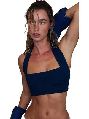 Free People Don't Let Go Sports Bra Midnight Navy
