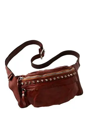 CAMPOMAGGI Studded Brato Belt Bag - Cognac