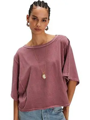 Free People We The Free Next Level Tee Rose Raisin