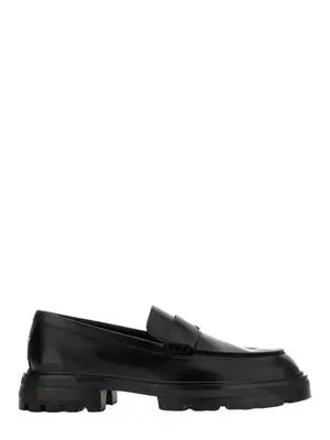 Hogan Round-toe Loafers - Black