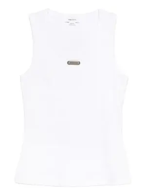 Alexander McQueen Logo-plaque Tank Top - White