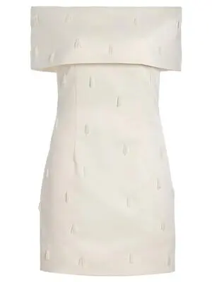 ROTATE BY BIRGER CHRISTENSEN ROTATE Beaded Off-The-Shoulder Mini Dress