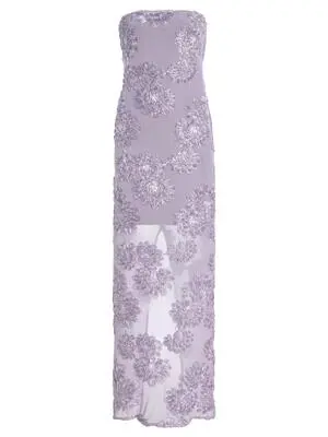 ROTATE BY BIRGER CHRISTENSEN 3d Mesh Maxi Dress - Purple