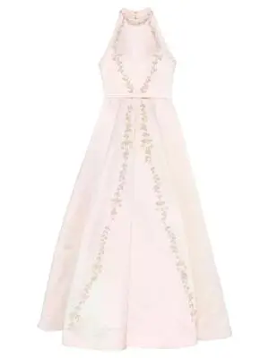 AAVVA Floral Embroidered Gown - Pink