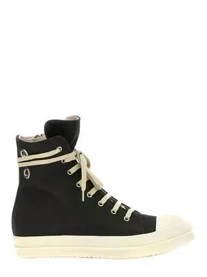 Rick Owens High-top Lace-up Sneakers - Black