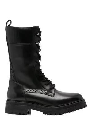 Geox 40mm Iridea Combat Boots - Black