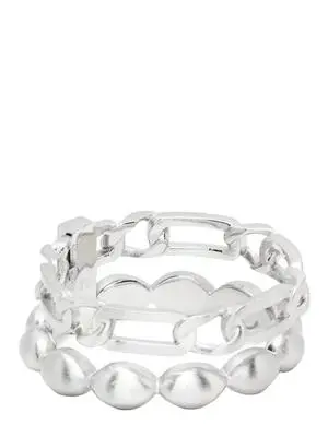 AGNÈS B. Neon Nights Stackable Ring - Silver