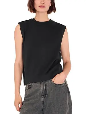 Whistles Edie Sleeveless Vest - Black