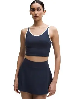 Lululemon Scoop-neck Cutout Tennis Tank Top - Club Blue/white