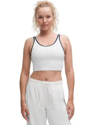 Lululemon Scoop-neck Cutout Tennis Tank Top - White/club Blue