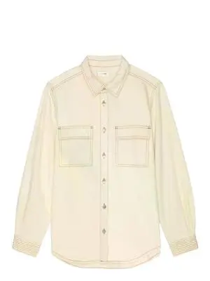 FRAME Contrast-stitching Shirt - Neutrals