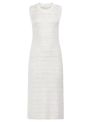 MARIE OLIVER Isla Knitted Midi Dress - White