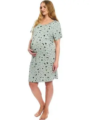 EVERLY GREY Rosa Maternity/nursing Hospital Gown - Twinkle Night