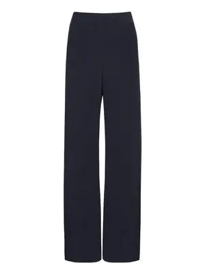 Vince Crepe Straight-leg Trousers - Navy
