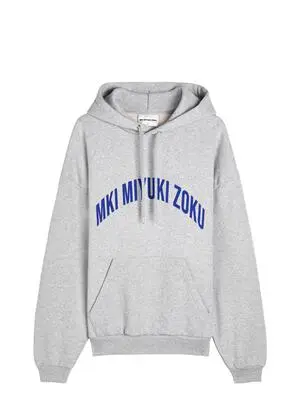 MKI MIYUKI ZOKU Arch Hooded Cotton-blend Sweatshirt - Grey