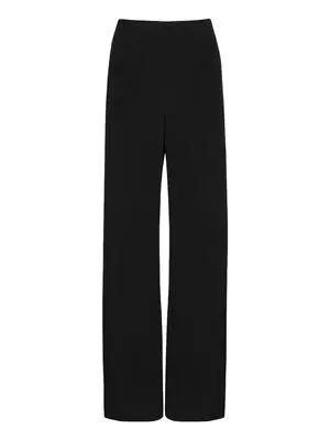 Vince Crepe Straight-leg Trousers - Black