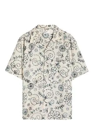 Universal Works Embroidered Cotton Shirt - Ecru