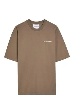 MKI MIYUKI ZOKU Uniform Logo-print Cotton T-shirt - Brown