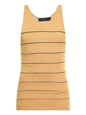 MESSAGERIE Knitted Striped Tank Top - Marigold