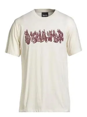 DISCLAIMER T-shirt Burgundy Size Cotton - White