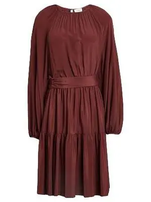 OTTOD'AME Mini Flared Dress - Brown