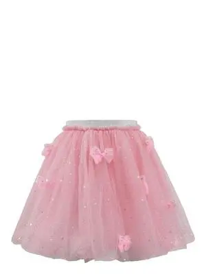 LOLA + THE BOYS Bows And Pearls Tulle Tutu - Pink