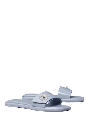 Tory Burch T Lock Slide Sandal - Vapor Blue