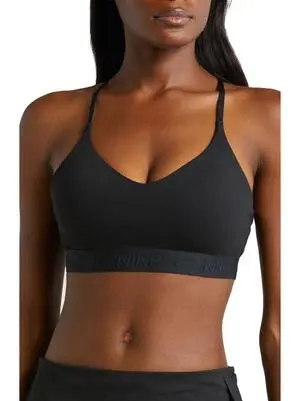 Nike Indy Light Support Padded Adjustable Sports Bra - 010 Black/black