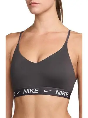 Nike Indy Light Support Padded Adjustable Sports Bra - Thunder Grey