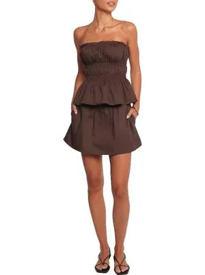 PETAL & PUP Luna Two-piece Strapless Set - Chocolate Brown
