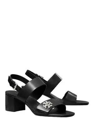 Tory Burch T Lock Block Heel Sandal - Perfect Black