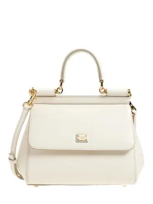 Dolce & Gabbana Sicily Leather Top Handle Bag - 80001 White